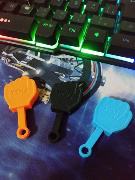 Stl File Key Chain F Ck You・3d Print Object To Download・cults