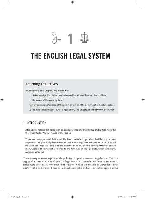 The English Legal System Lecture Notes English Docsity