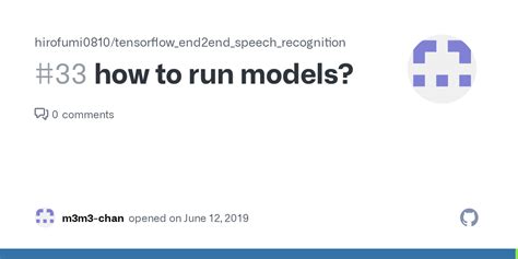 How To Run Models Issue Hirofumi Tensorflow End End Speech Recognition GitHub