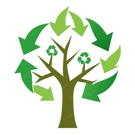 Tree Recycling Symbol Reduce Reuse Recycle Concept Vector Illustration Premium Ai Generated Vector