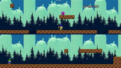 Pixbros A Nice Arcade Game Remake Of Bubble Bobble For Gnu Linux Walking In Light With