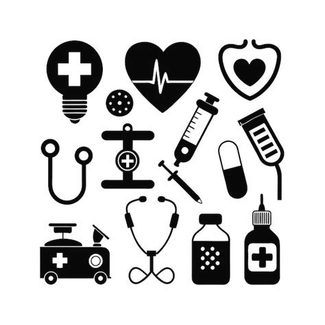 Conjunto De Iconos Llenos De Negro Vector Premium