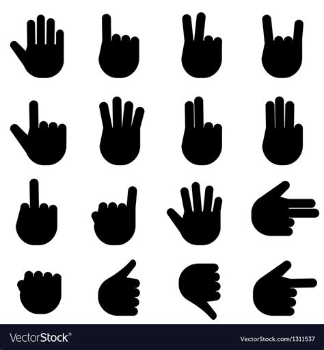 Black And White Cartoon Hands Set Vector By Noedelhap Image 1623912