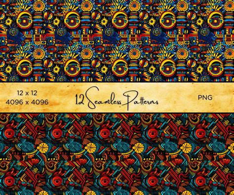 Ankara Inspired Afrocentric Design 12 Vibrant African Png Digital