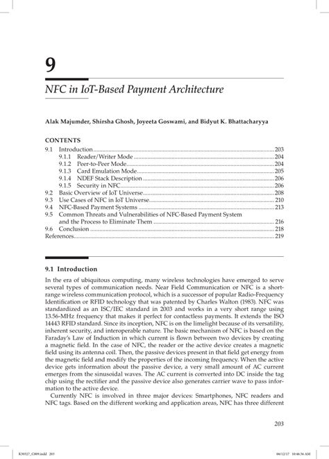 PDF NFC In IoT Based Payment Architecture