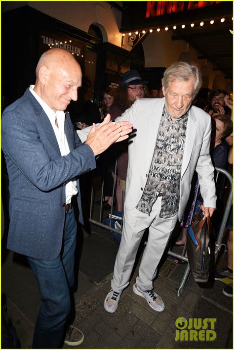 Sir Patrick Stewart And Sir Ian Mckellen Hold Hands After King Lear Press Night In London