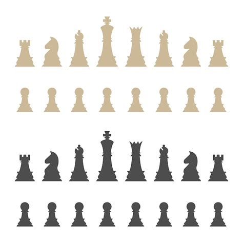 Premium Vector Chess Pieces Icons Vector Illustration