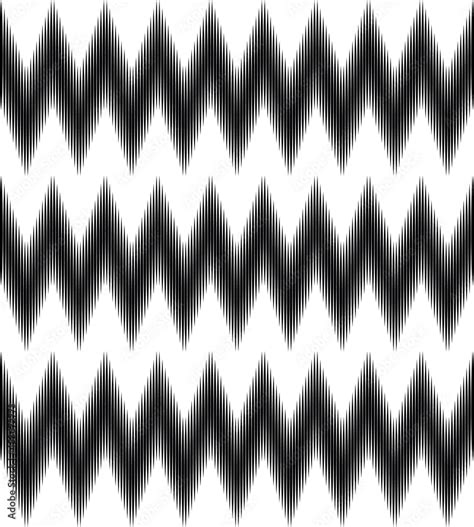Seamless Halftone Chevron Stripe Line Pattern Vector On Black