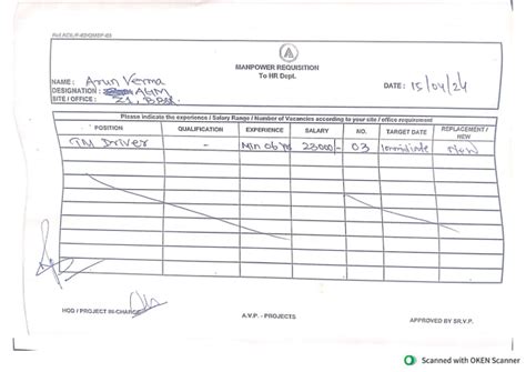 Requisition Of Tm Driver Pdf