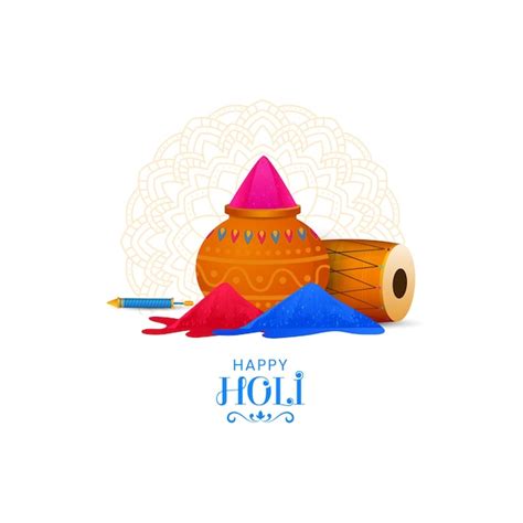 Premium Vector Happy Holi Indian Festival Theme With Colors Elements