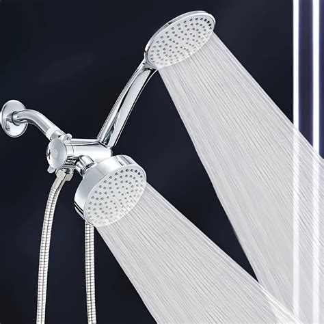 High Flow Rain Shower Head Two In One Handheld Set Plus Long Hose 3