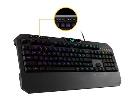 Asus Tuf Gaming K Mechanical Membrane Rgb Gaming Keyboard With Programmable Onboard Memory