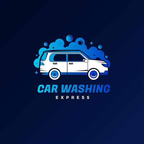 Conception Du Logo De Lavage De Voiture Vecteur Gratuite