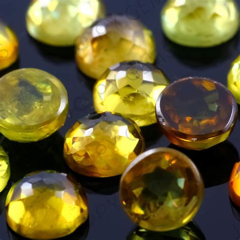 Sphene Rose Cut Cabochon 45mm Round Joopy Gems