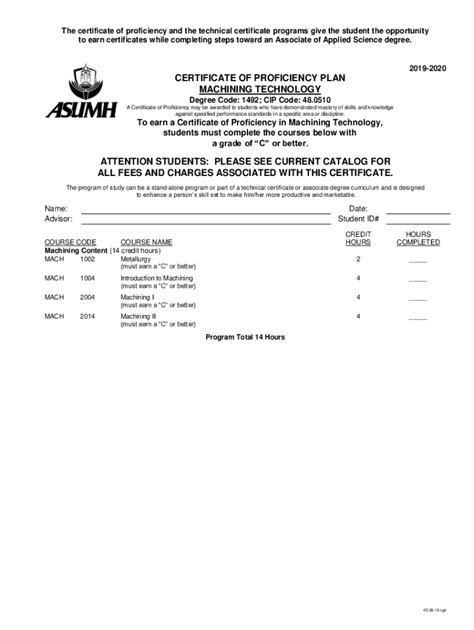 Fillable Online Static Visionamp Degree Code 1492 Cip Code 48 Fax