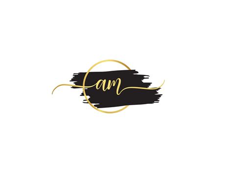 Signature Am Logo Icon Initials Am Fashion Letter Logo Design 21496435