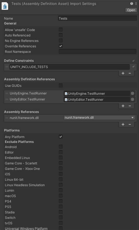 Unity Test Runner Blue Log