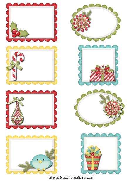 Cute Christmas Tags And Labels Pink Polka Dot Creations