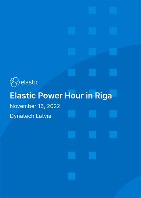 Stefan Pecci On Linkedin Elastic Power Hour In Riga