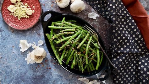 Garlic Fried Green Beans Spicy Saucy Vegan