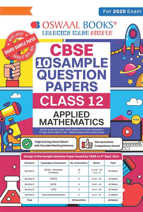 Cbse Class 12 Applied Mathematics Sample Question Papers For 2025 Exam