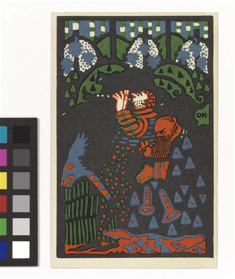 Postkarte der Wiener Werkstätte Nr 78 Zwei Musiker Wien Museum