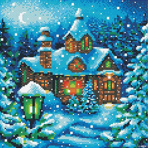 Riolis Diamond Mosaic Kit 1175x 1175 Snowfall In The Forest