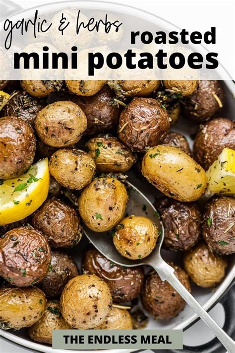 Roasted Mini Potatoes Mini Potatoes Roasted Potato Recipes Potato