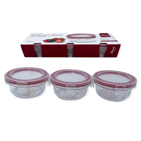 Conjunto 3 Potes De Vidro Tampa Hermética Redondo 150ml Shopee Brasil