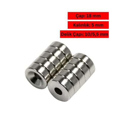 Boy mm X En mm X Delik çap X Kalınlık mm Havşa Delikli Neodyum Mıknatıs Euro Magnet