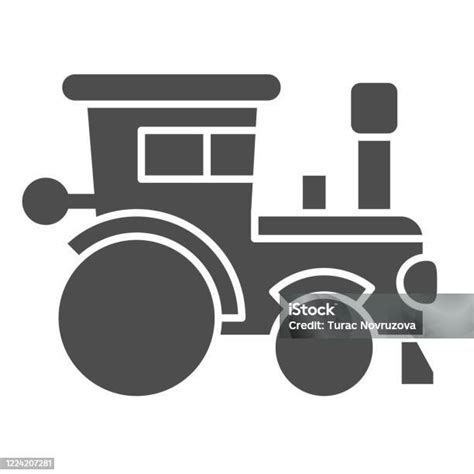 拖拉機固體圖示農機符號農用車向量標誌的白色背景農民機圖標在字形風格為移動概念和網頁設計向量圖形向量圖形及更多商標圖片 Istock