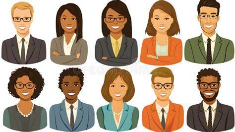 Diverse Group Of Professionals In Business Attire Stock Illustration Illustration Of Culture