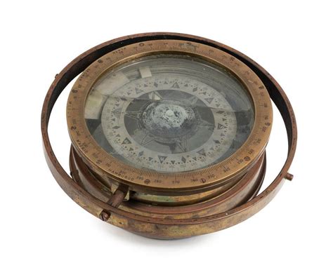 Geomar Gimbaled Brass Ships Compass 1940 Zother Industry Science
