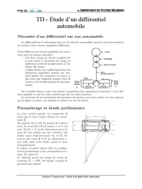 Étude Dun Différentiel Automobile Pdf Technologie Et Ingénierie