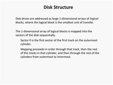 Secondary Storage Structure Operating System Concepts Ppt Operating