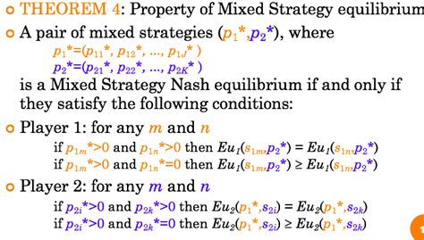 Solved Mixed Strategy Nash Equilibrium Using Theorems 2 And
