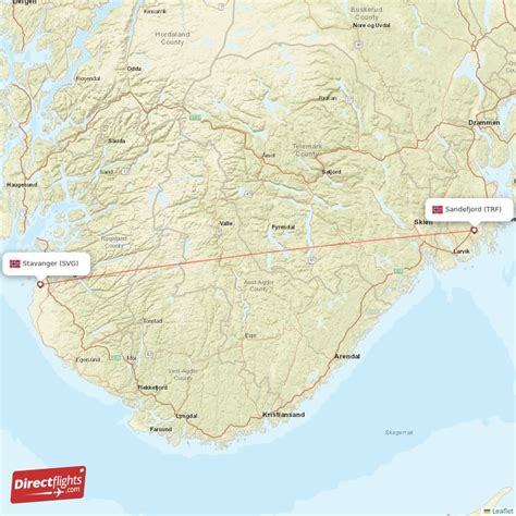 Direct Flights From Stavanger To Sandefjord SVG To TRF Non Stop