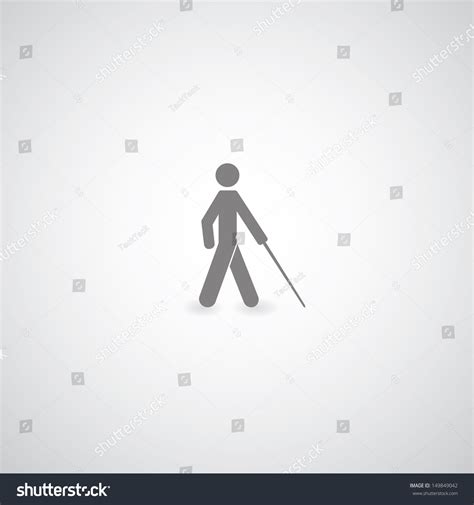 Blind Symbol On Gray Background Royalty Free Stock Vector