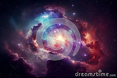 Supernova Nebular Explosion Background Showing The Universe Full Of