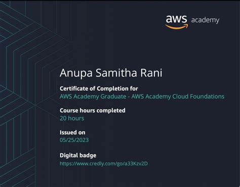 Samitha Rani On Linkedin Internship Cloud Aws Amazon Awscertified