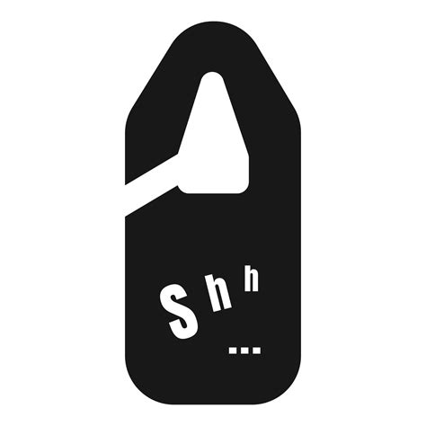 Dont Disturb Door Tag Icon Simple Style 14185880 Vector Art At Vecteezy