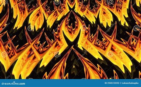 Abstract Fire Pattern Texture Flowing Flat Lay Loop Able Animation