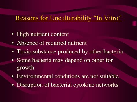 Ppt Exploring Unculturable Bacteria The Hidden World Revealed