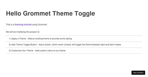 grommet theme toggle 1 adding theme codesandbox