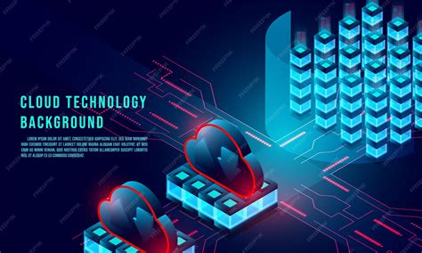 Premium Vector Cloud Data Storage 3d Isometric Infographic Illustration Web Template Cloud
