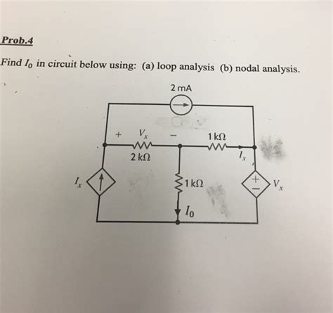 Solved Prob Find Lo In Circuit Below Using A Loop Chegg