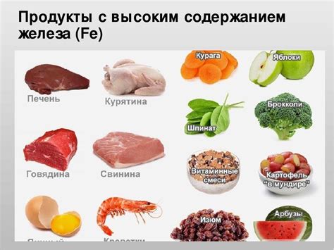 В каких продуктах питания содержится больше железа?