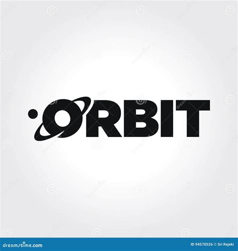 Orbit Typography Symbol Illustration Stock Vector Illustration Of