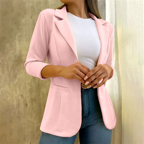 Lebonyard Women Blazers Clearancewomens Solid Color Blazer Cardigan