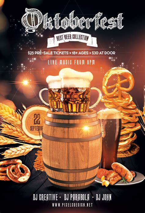 Oktoberfest Beer Night Flyer Template Psd Pixelsdesign